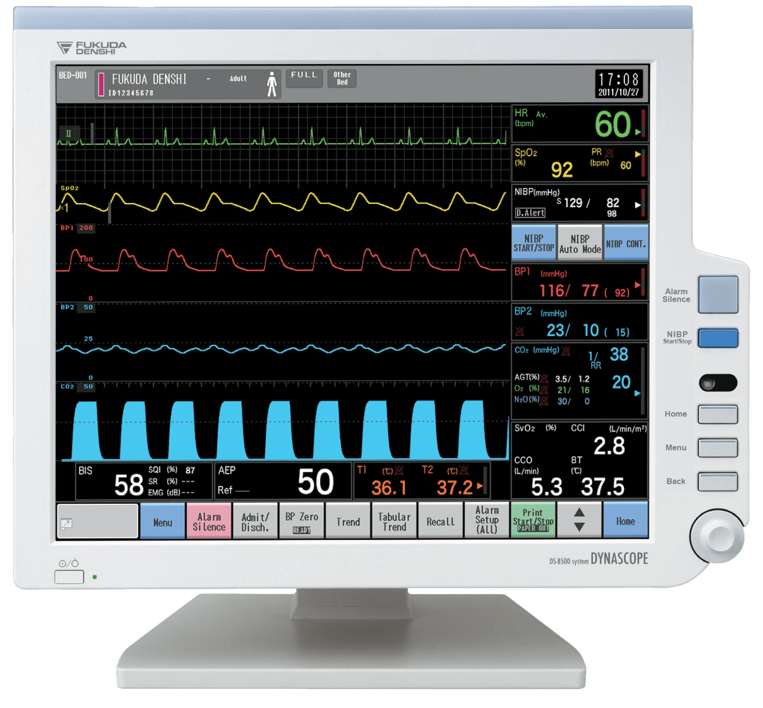Dynascope DS 8500 Critical Care Monitor Support Fukuda Denshi